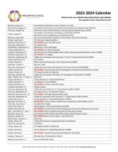 School Calendar 2023-2024 UPDATED FINAL COPY | Innovative School